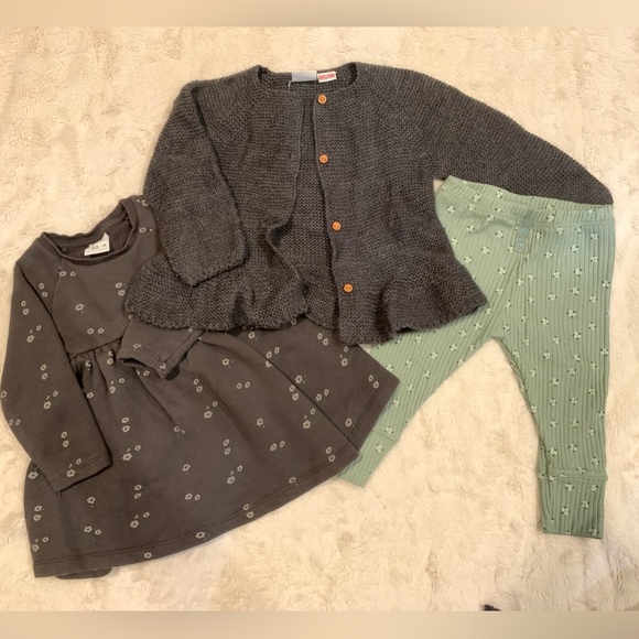 Zara | Matching Sets | Zara Girls Bundle Dress Sweater Leggings 8month ...
